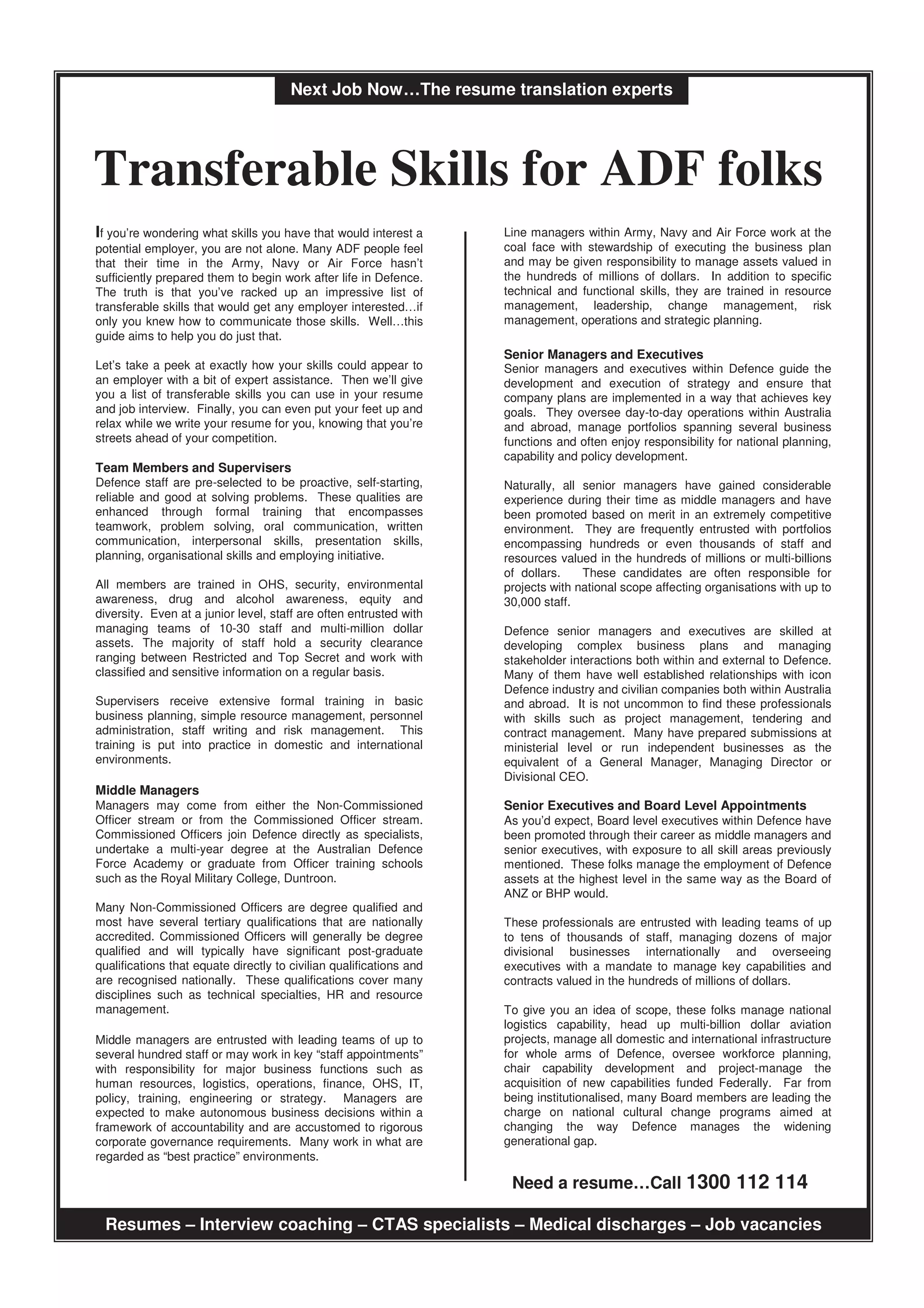 Transferable Skills Guide | PDF