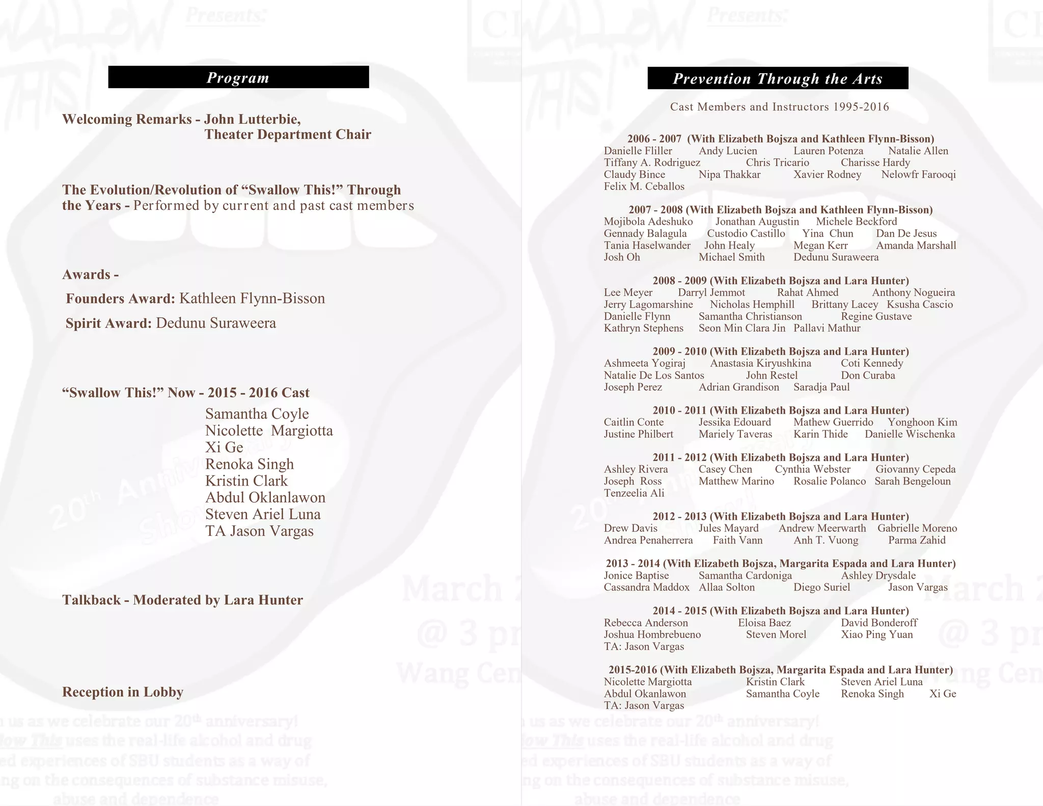 20th Anniversary Program | PDF