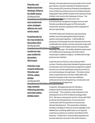 Petrofac awarded EP contract in Oman | PDF