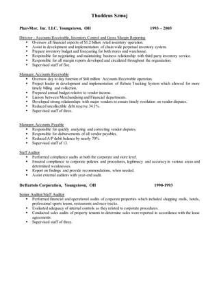 Ted Szmaj Resume | DOCX