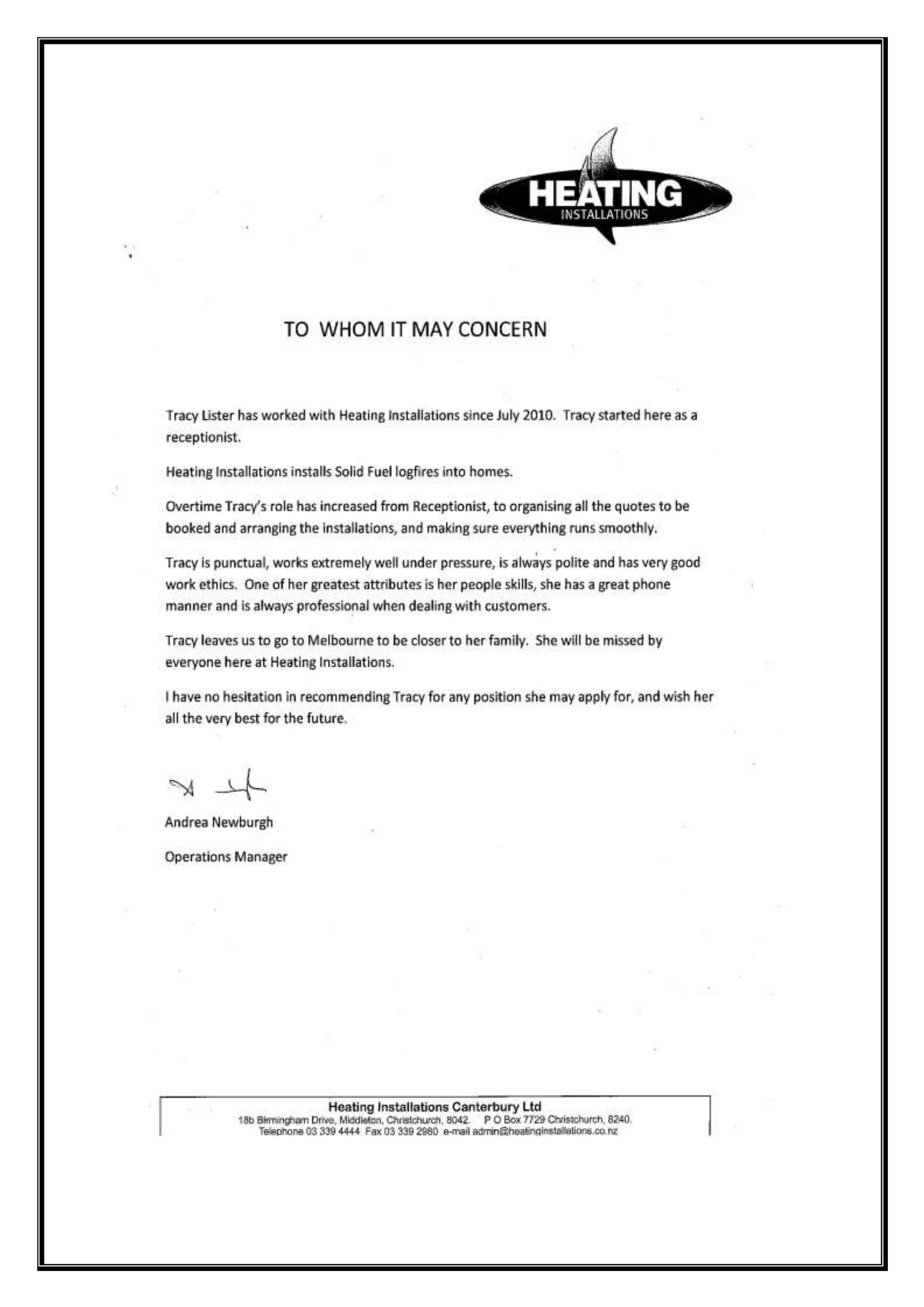 CV Tracy Lister CHCH | DOCX