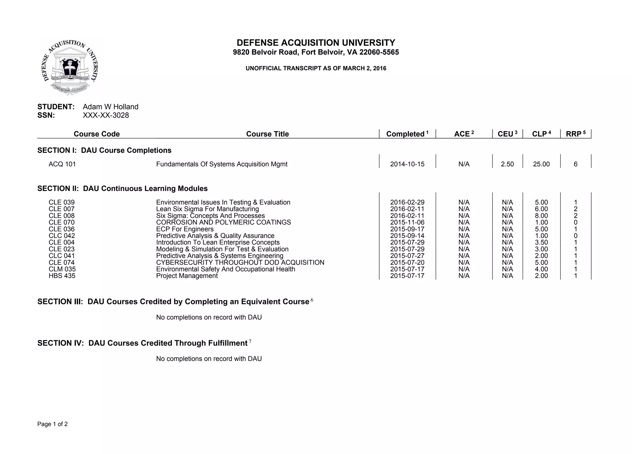 studentTranscript | PDF