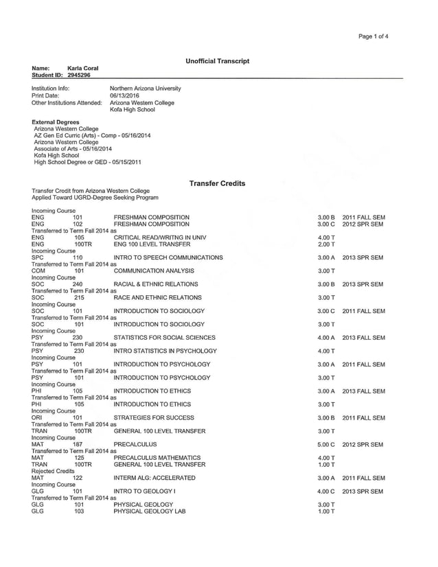 NAU-transcript-1 | PDF
