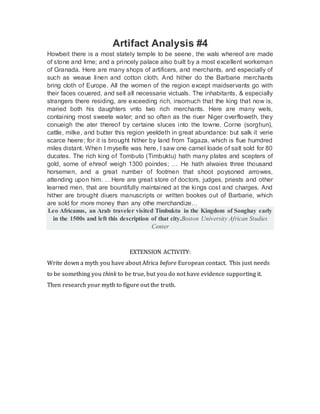 Pre-Contact Africa Lesson Plan | DOCX | Africa Travel | Travel Locations