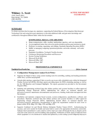 Whitney L. Scott Resume 2017 | PDF