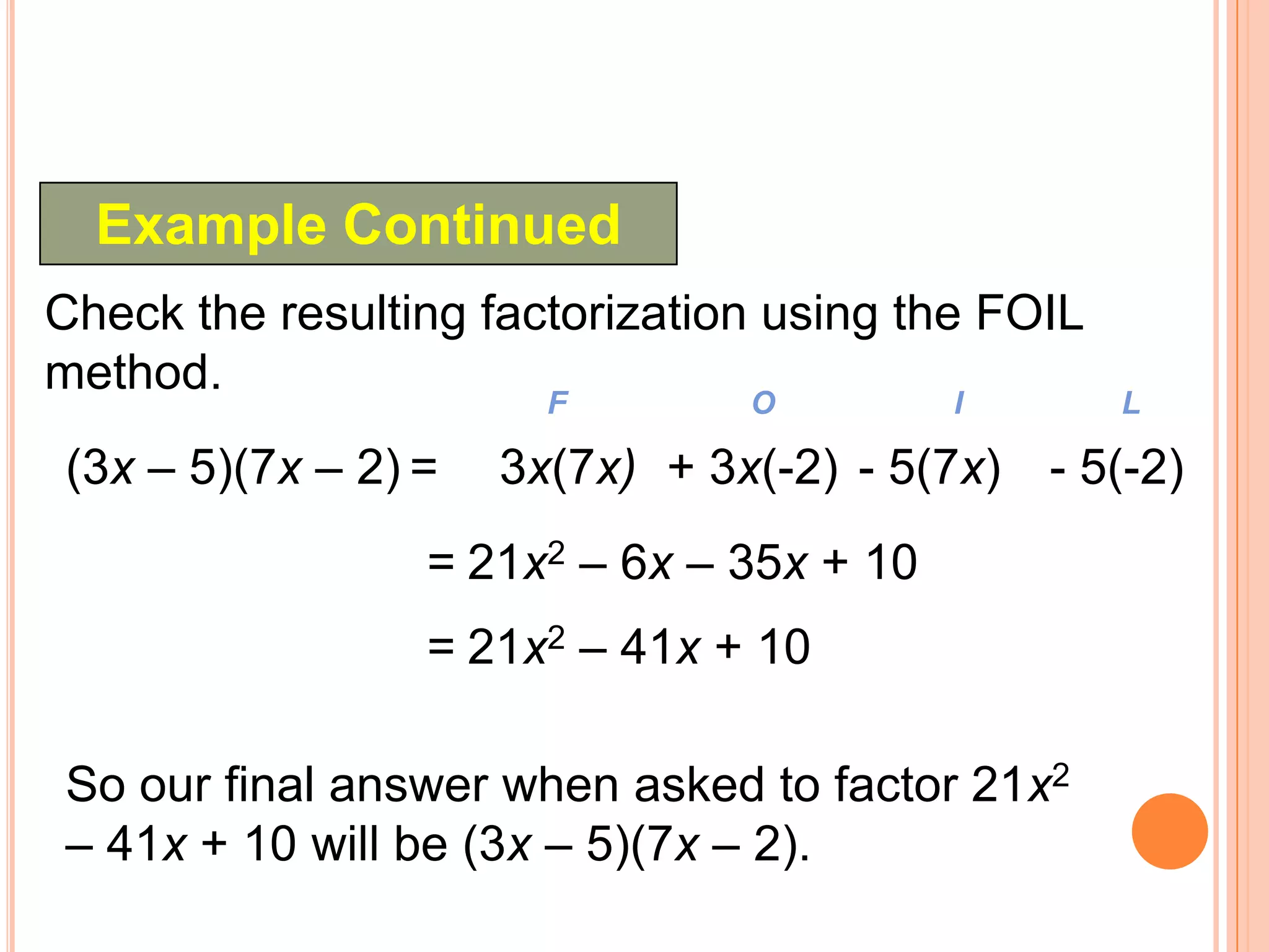 Factoring Polynomials | PPTX