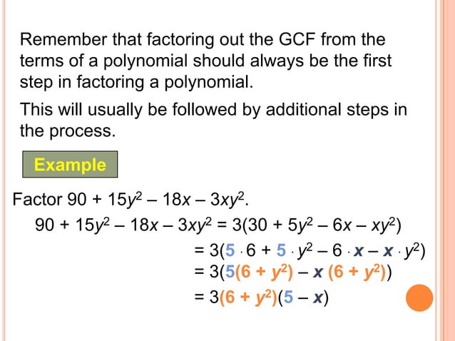 Factoring Polynomials | PPTX