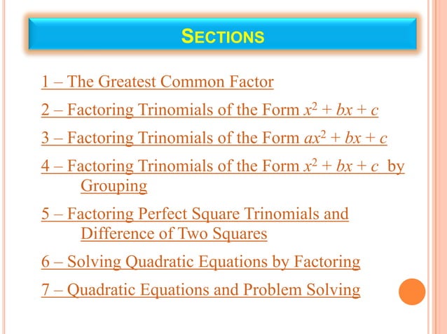 Factoring Polynomials | PPTX