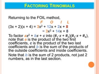 Factoring Polynomials | PPTX