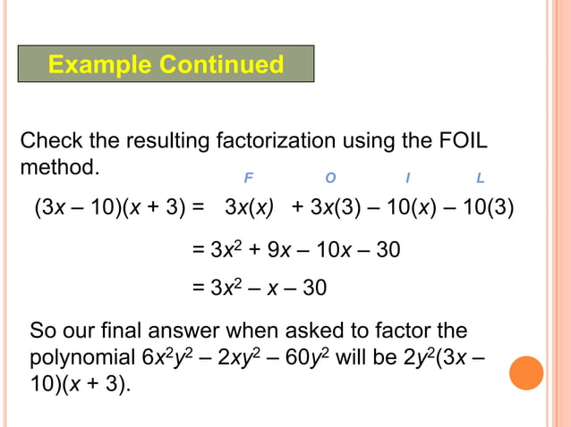 Factoring Polynomials | PPTX