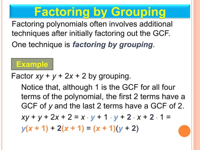Factoring Polynomials | PPTX