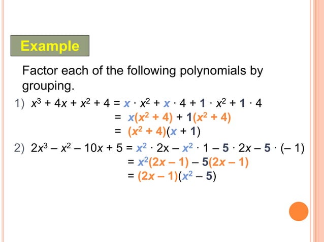 Factoring Polynomials | PPTX