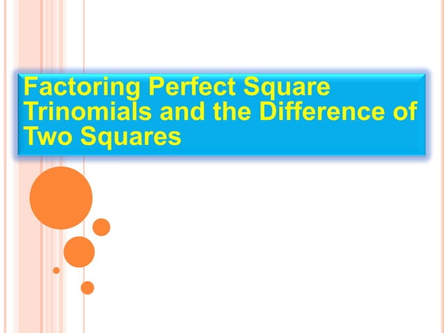 Factoring Polynomials | PPTX