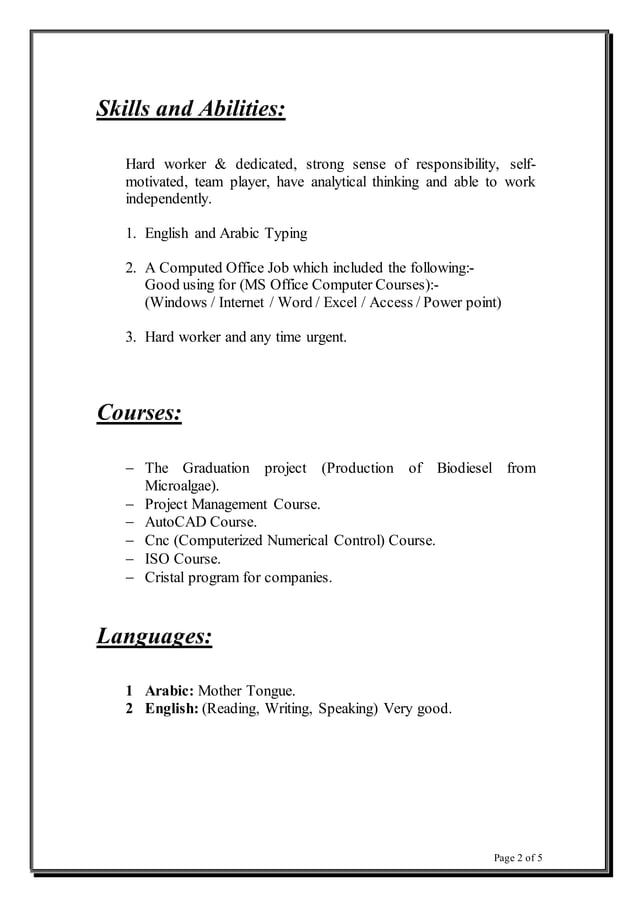 Rawan Ali C.V-2 | DOCX | Chemistry | Science