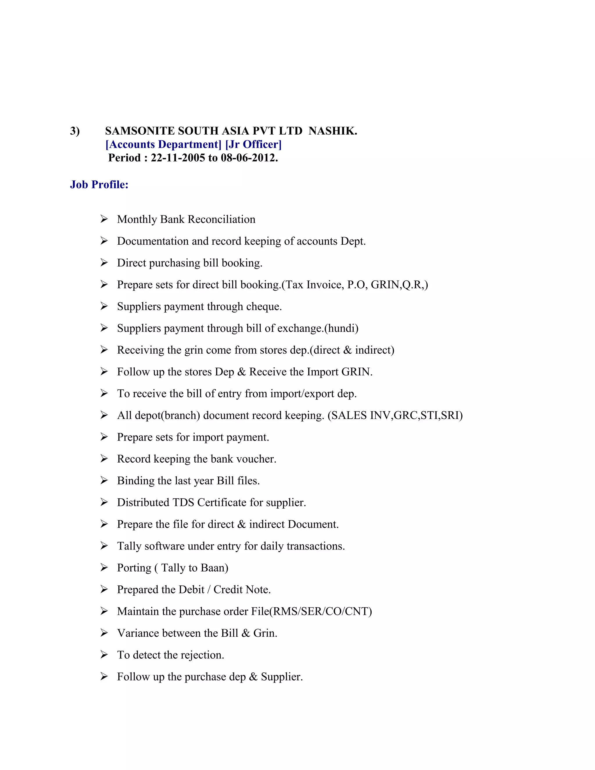 Nikhil New RESUME - Accounts | DOC