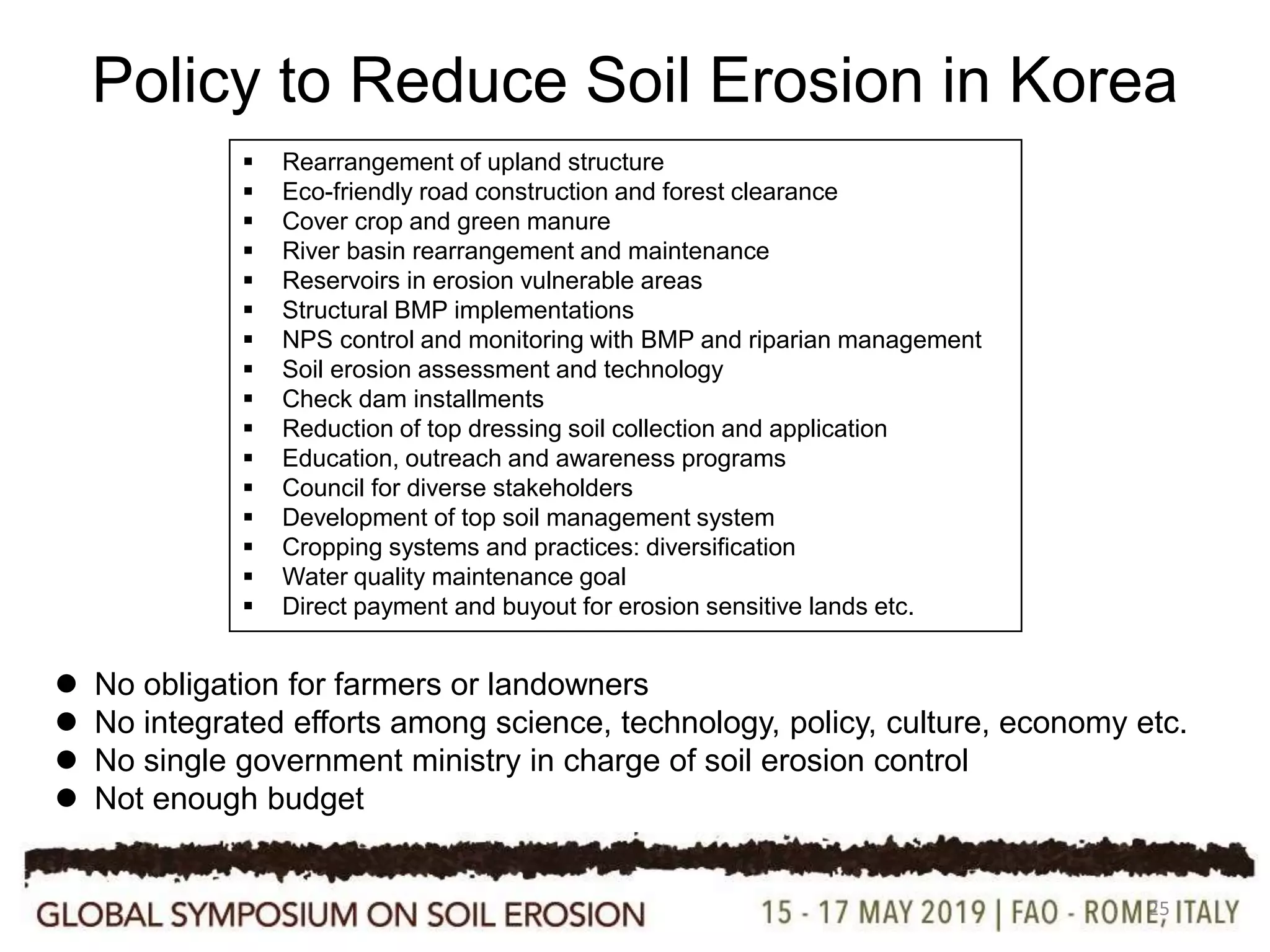 Decision supporting framework for soil erosion control and ecosystem ...
