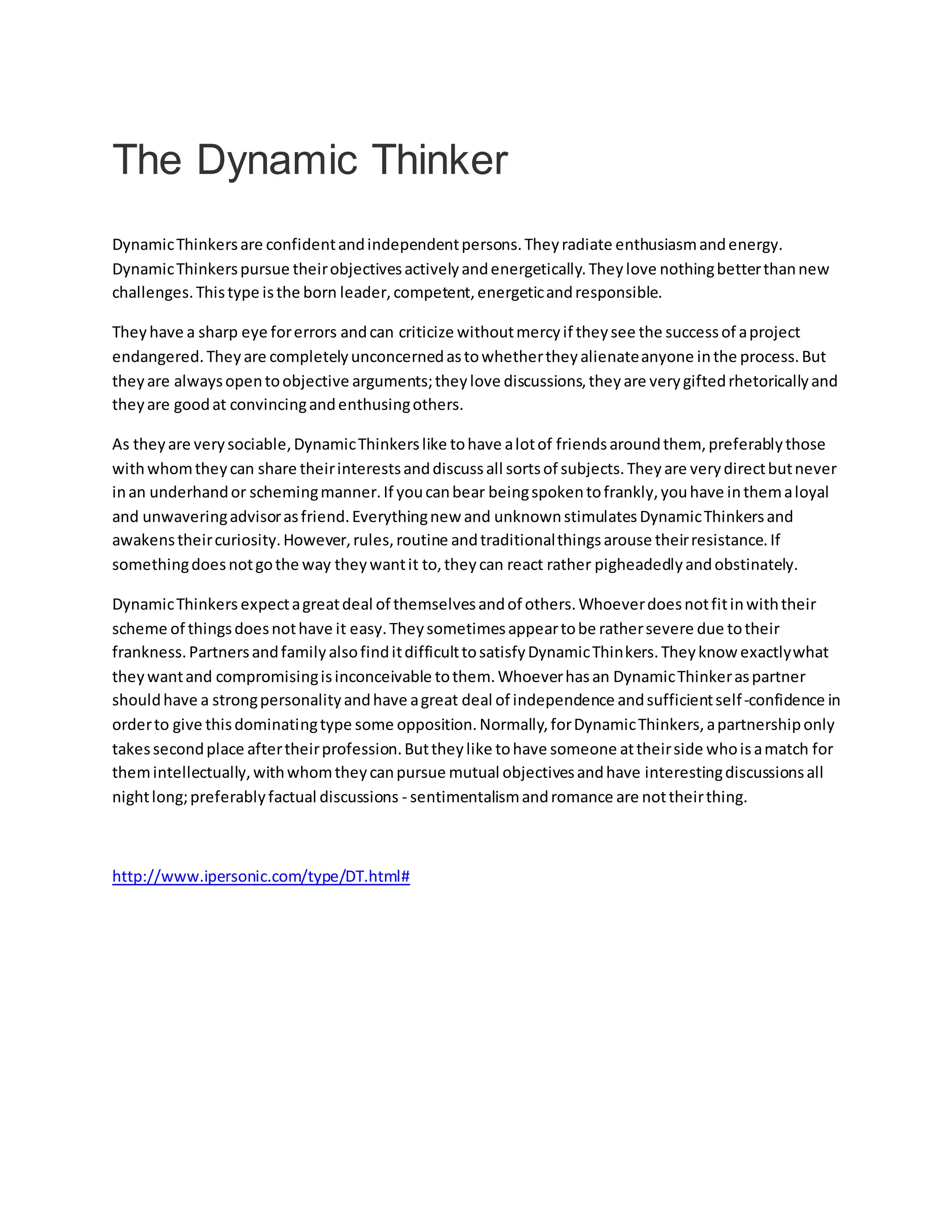 The Dynamic Thinker - Rizko Pradana Andika | DOCX