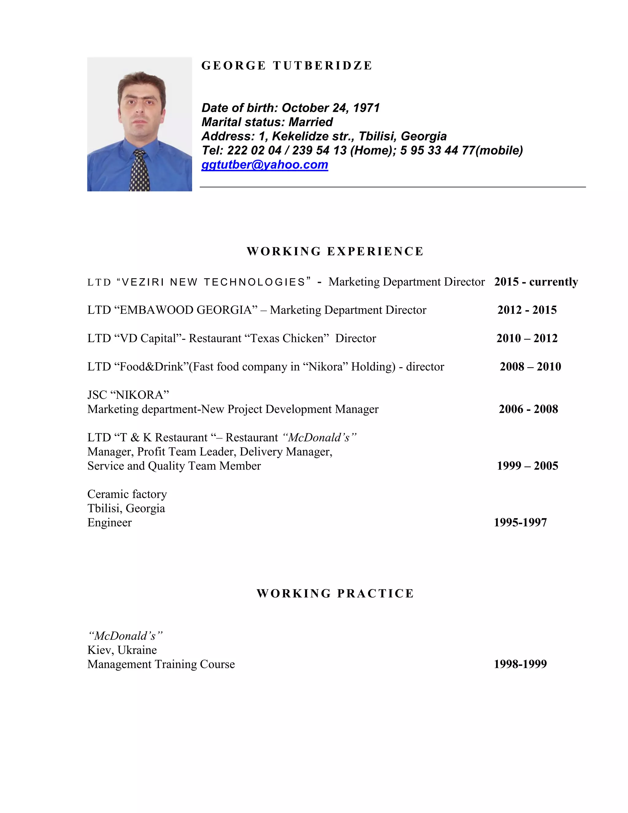 GEORGE_TUTBERIDZE_CV | PDF