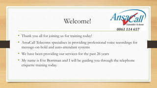 Telephone Training | PPTX