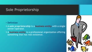 Accounting Sole Proprietorship | PPTX