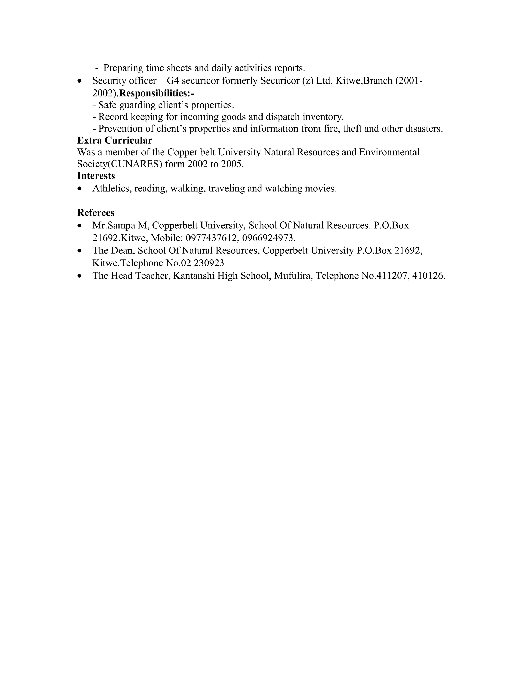 FRANCIS' CV | PDF