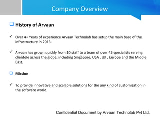 Arvaan Technolab PPT | PPT