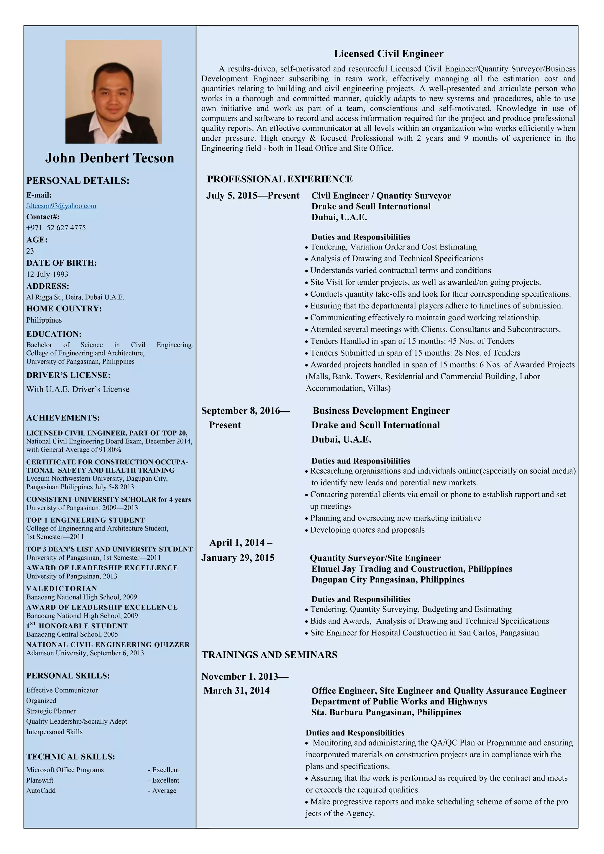 John Denbert Tecson | PDF