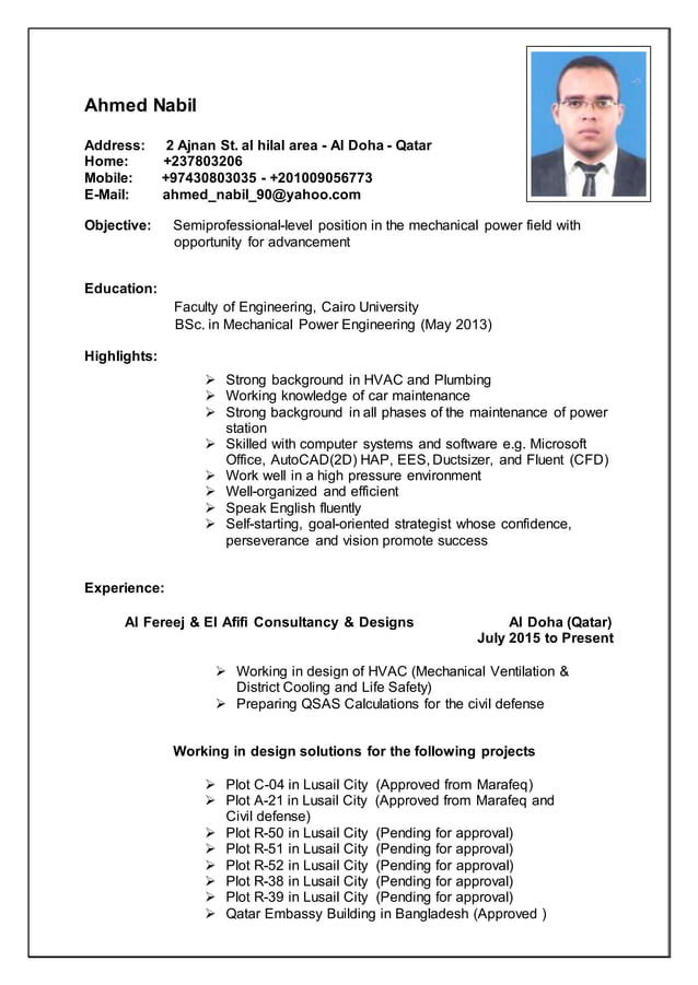 Ahmed Nabil 2013 cv | PDF