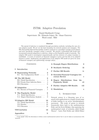 Adaptive Percolation Daniel Burkhardt Cerigo | PDF