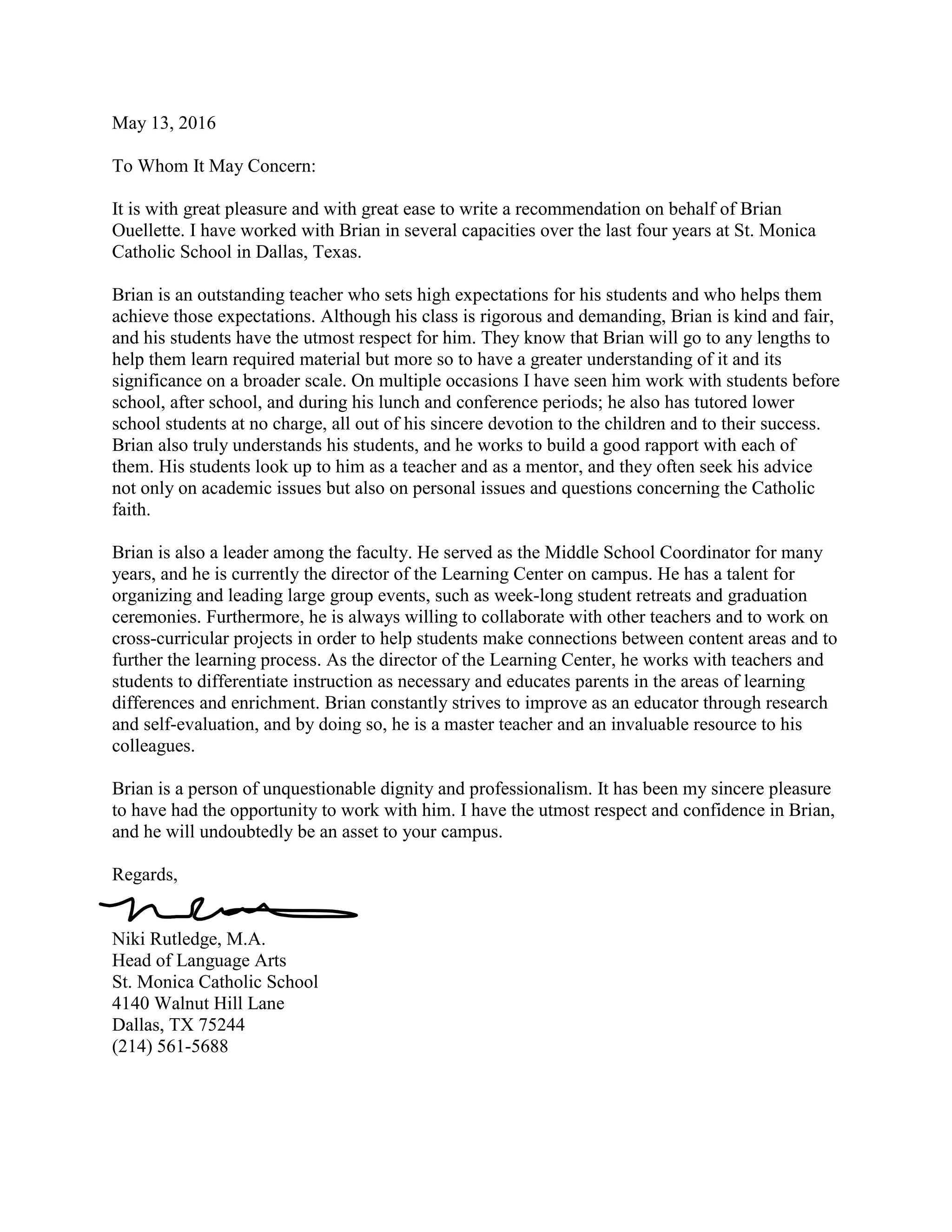 Reference Letter | PDF