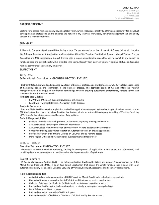 New Anuj CV | DOC