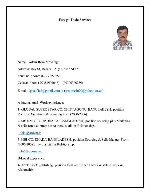 Foreign Trade Services(1) | PDF