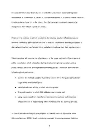 Public Participation in the Development Plan Process Effectiveness in ...