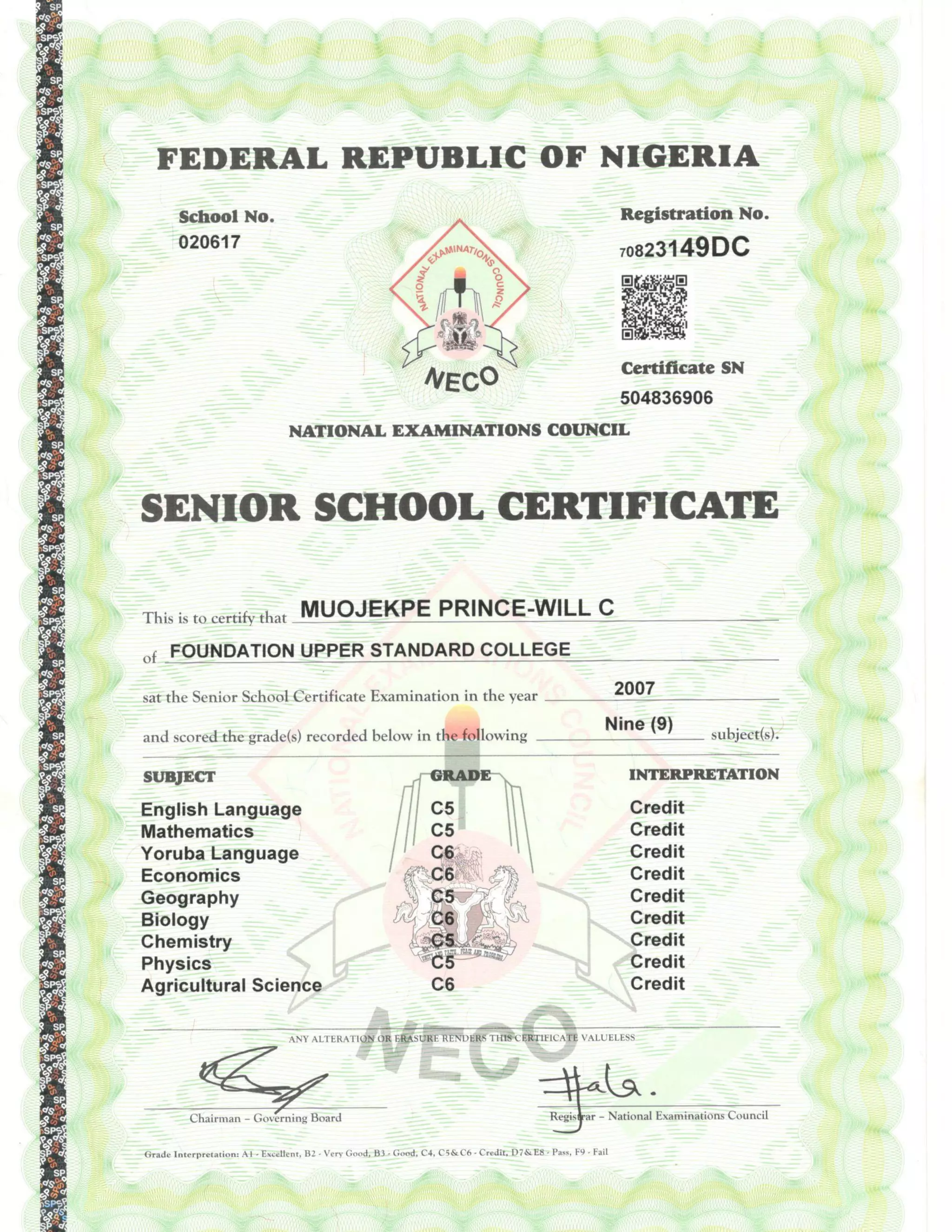 SSCE certificate | PDF