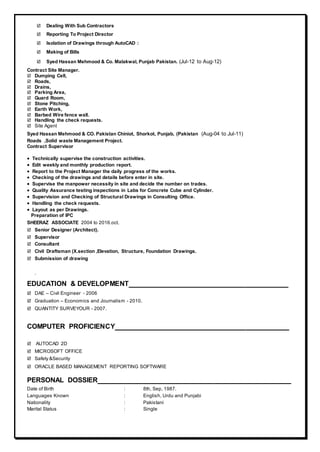 Sheraz Mahdi New CV | DOCX