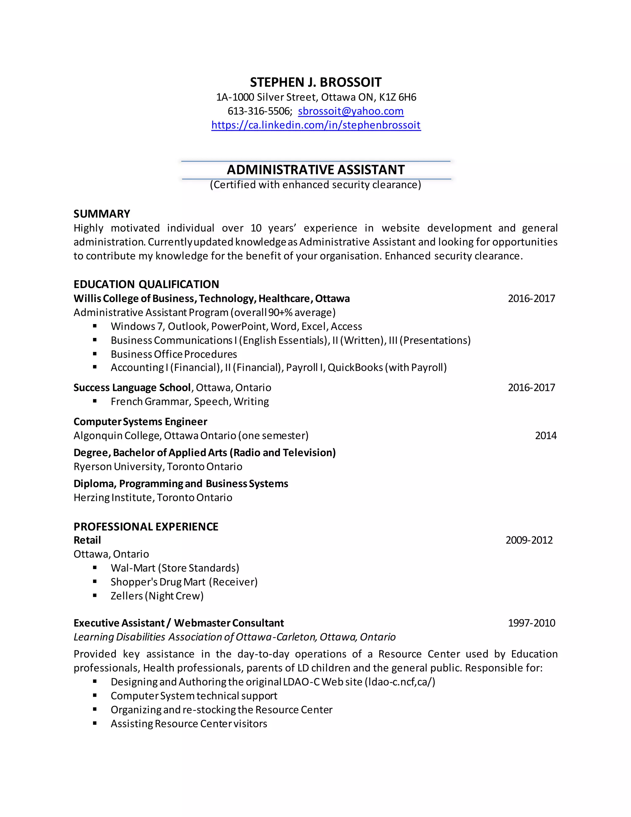 STEPHEN J. BROSSOIT (AdminAssistant) | DOCX