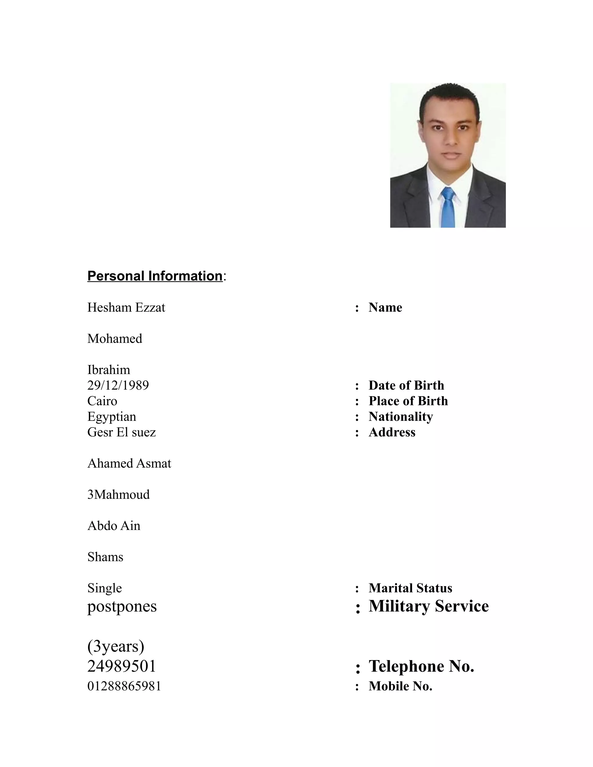 Accounting hesham cv (1) | PDF