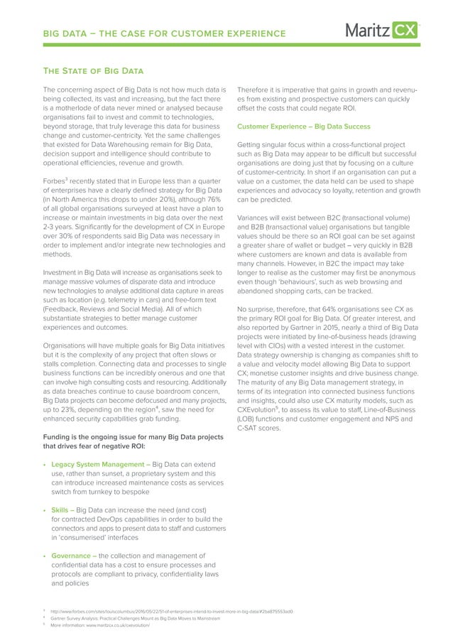 Big-Data-The-Case-for-Customer-Experience | PDF