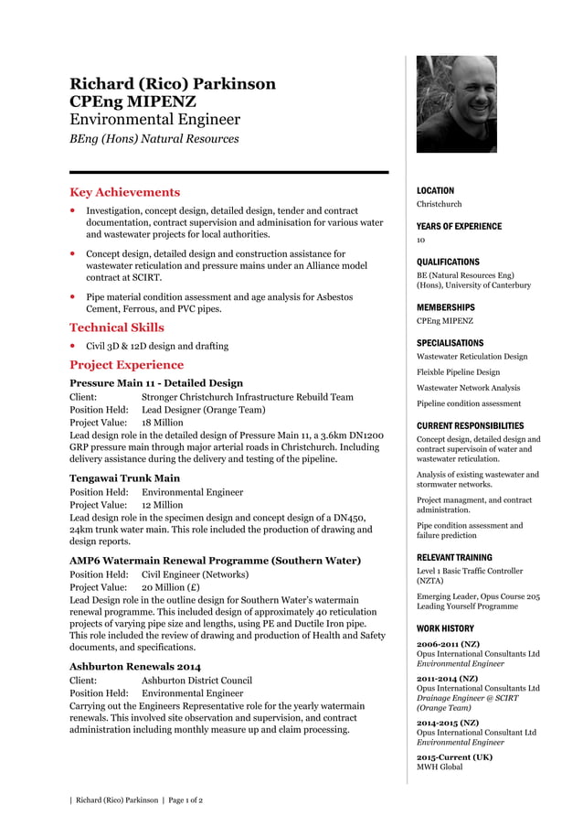 Richard Parkinson CV | PDF