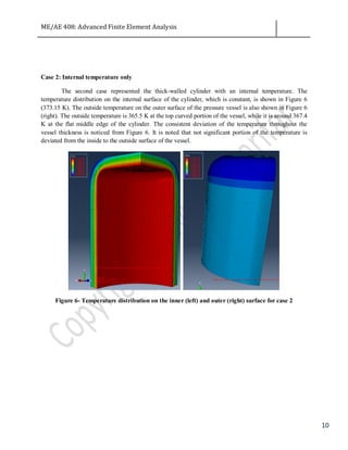 FEA Project-Pressure Vessel & Heat Loss Analysis | PDF