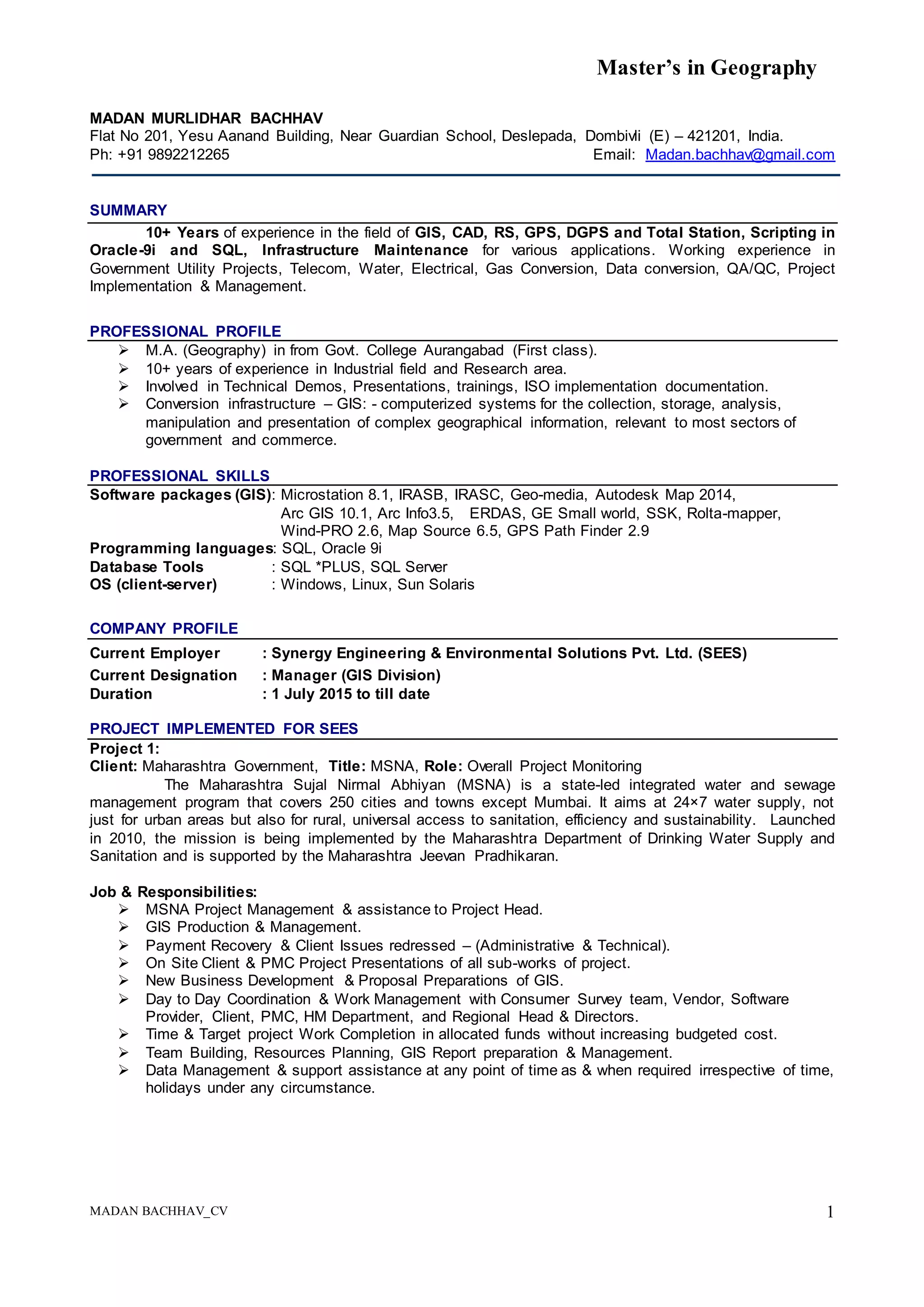Madan Resume Updated | DOCX