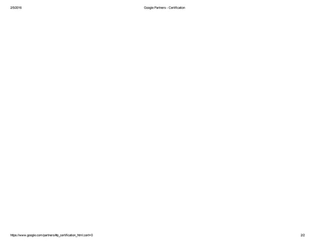 Google Partners - Certification | PPT