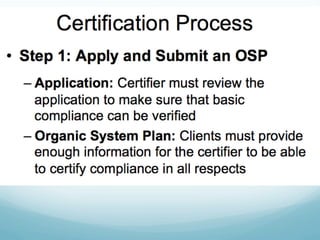 Organic Certification Process | PDF