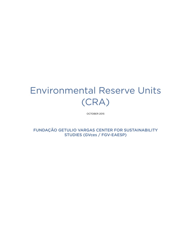 Environmental Reserve Units (CRA) | PDF