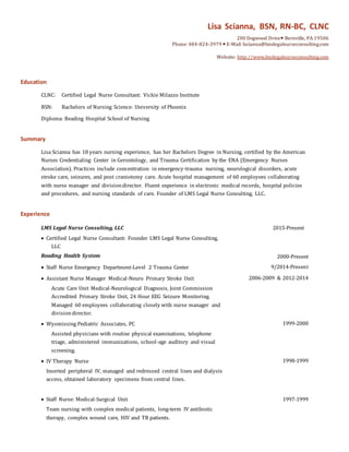 Lisa Scianna CV | DOCX