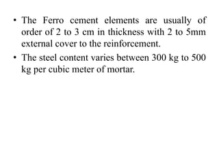 Materials for repair: Ferro-cement (part 2) (RR&S) | PPTX | Geology ...