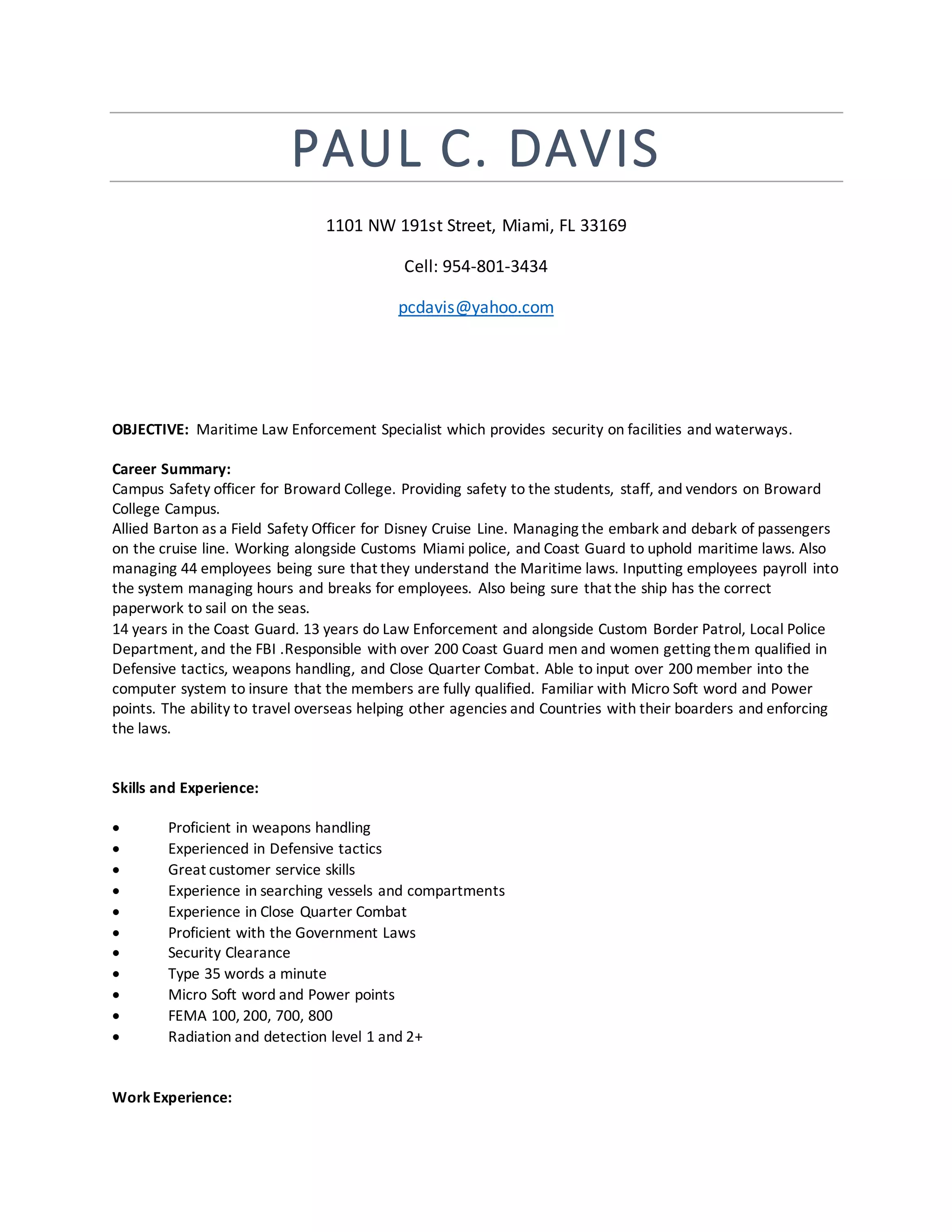 Paul Resume | DOCX