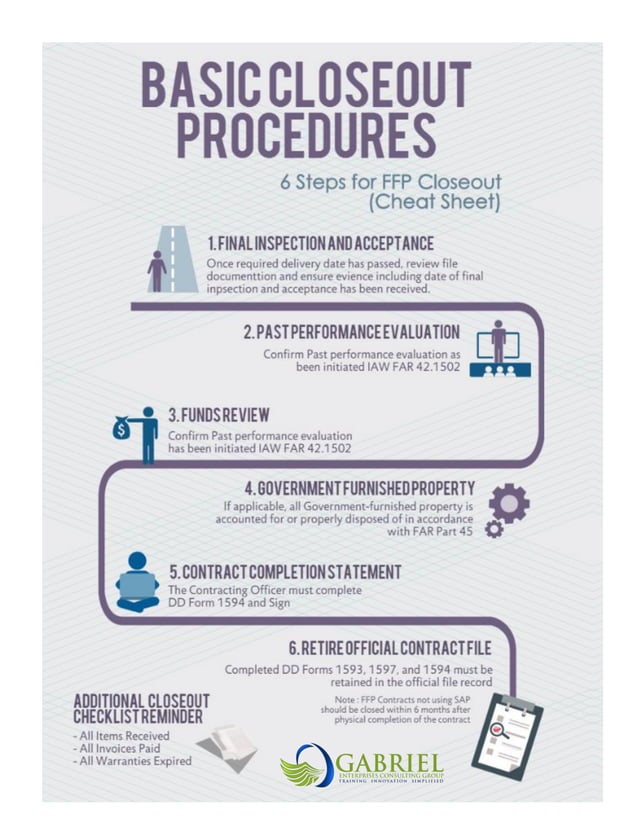 Basic Closeout Quick Reference Guide | PDF