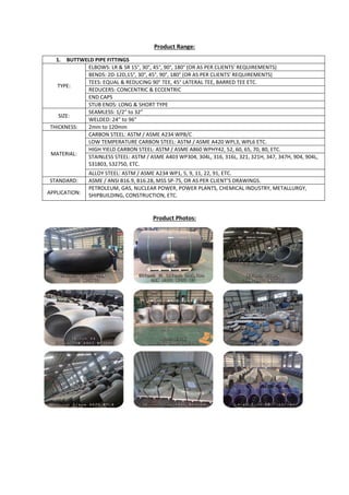 BW Fittings Brochure | PDF
