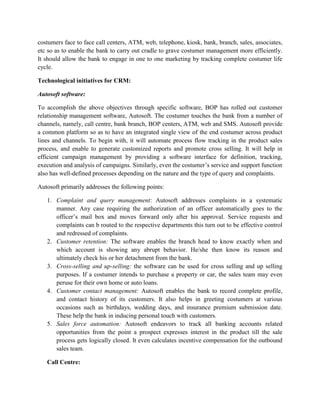 Case Study on BOP.CRM